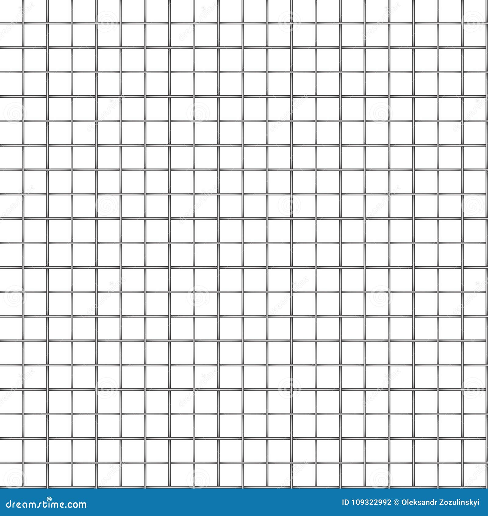Metal Grid Seamless on White Vector Stock Vector - Illustration of grid ...