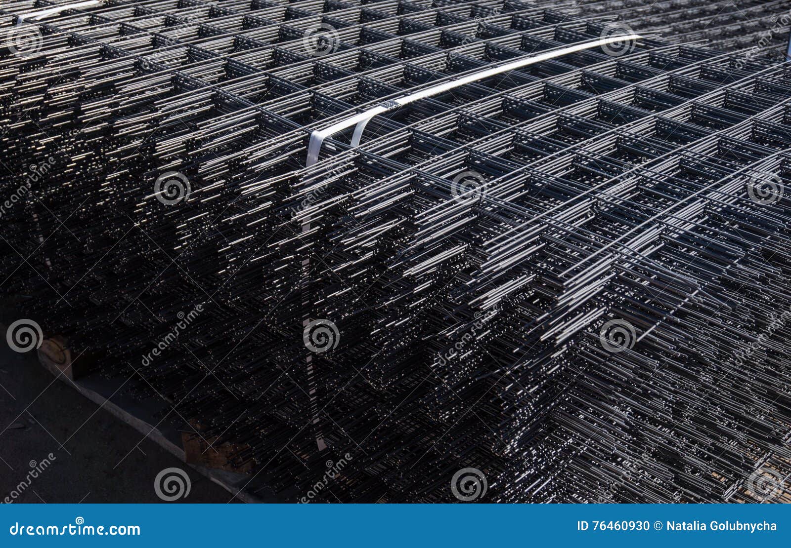 Metal Grid Sheets are Stacked in a Pack Stock Photo - Image of ...