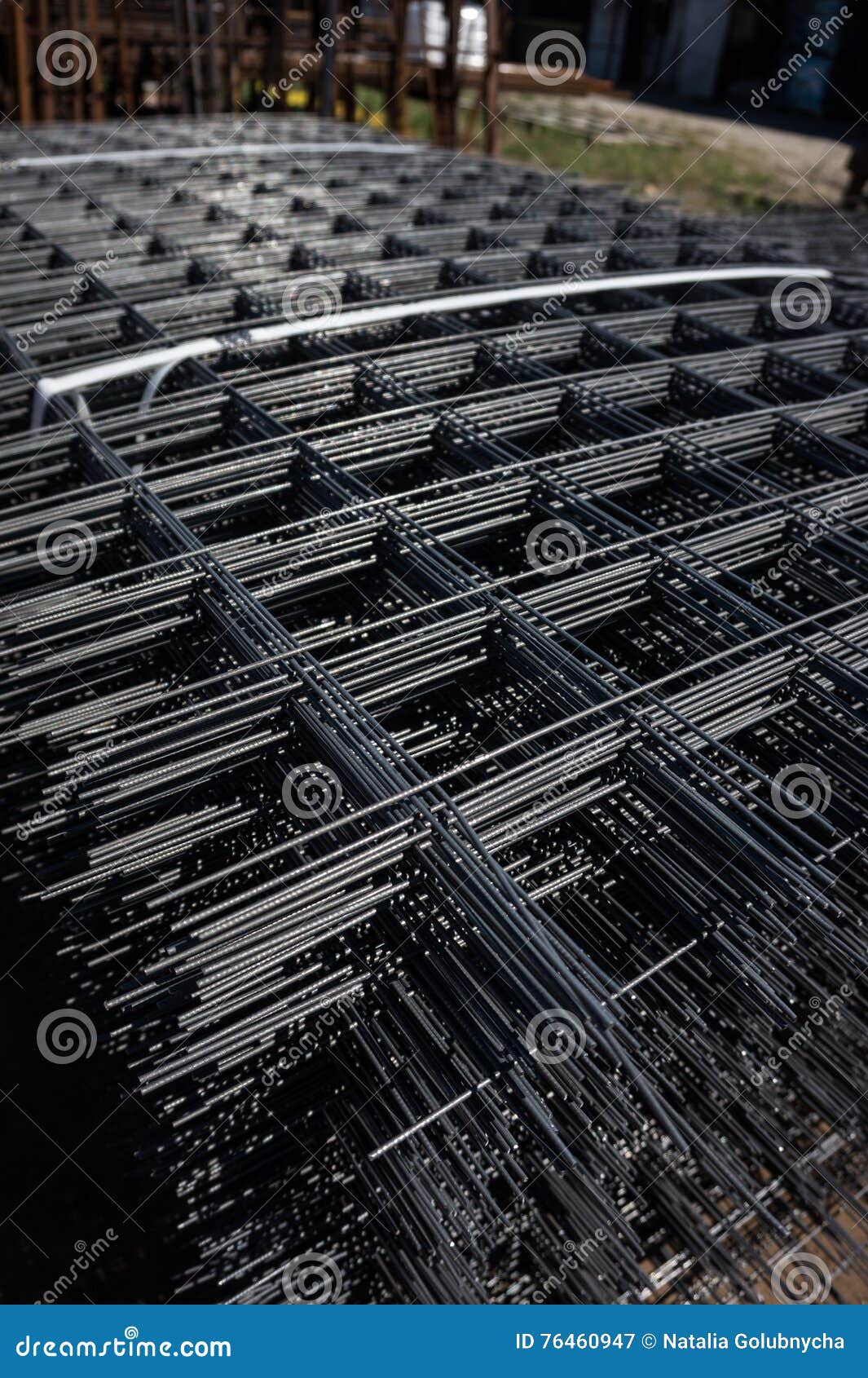 Metal Grid Sheets are Stacked in a Pack Stock Image - Image of ...