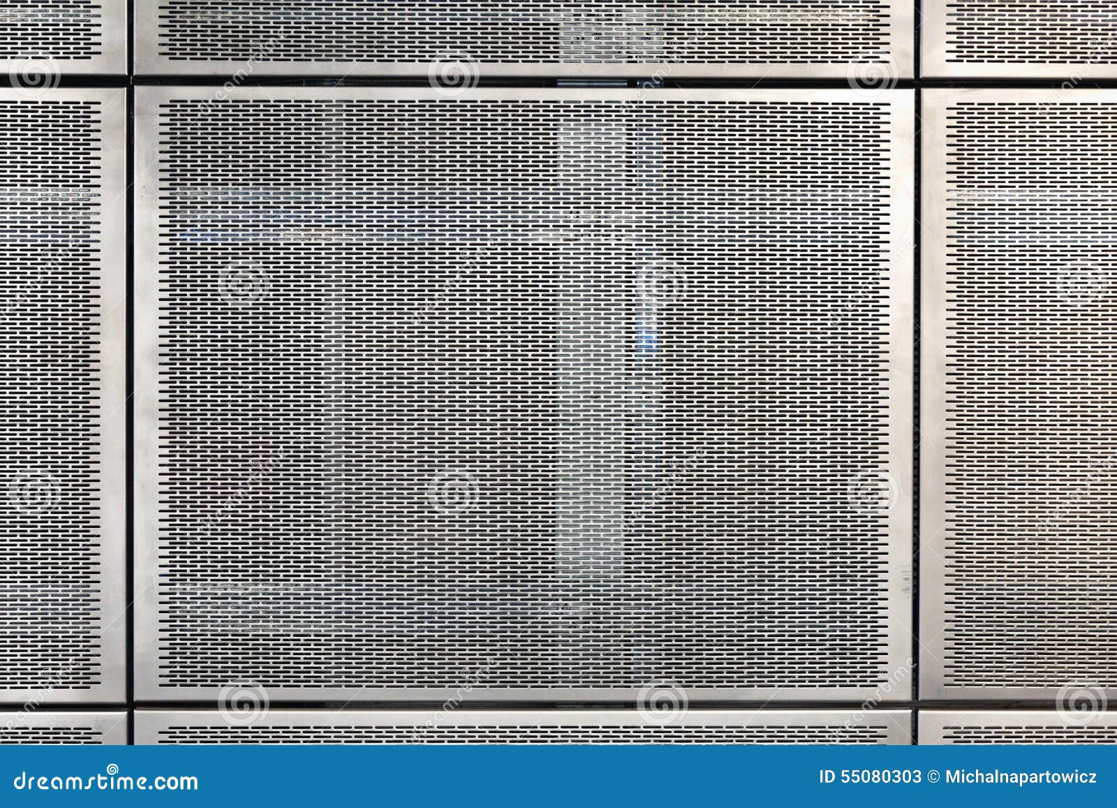 Metal Grid Tiles on the Wall. Stock Image - Image of brushed, steel ...