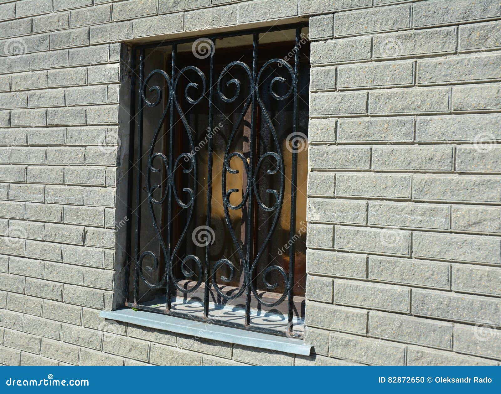 Metal Grid for Window. Security Bars. Stock Photo - Image of security ...
