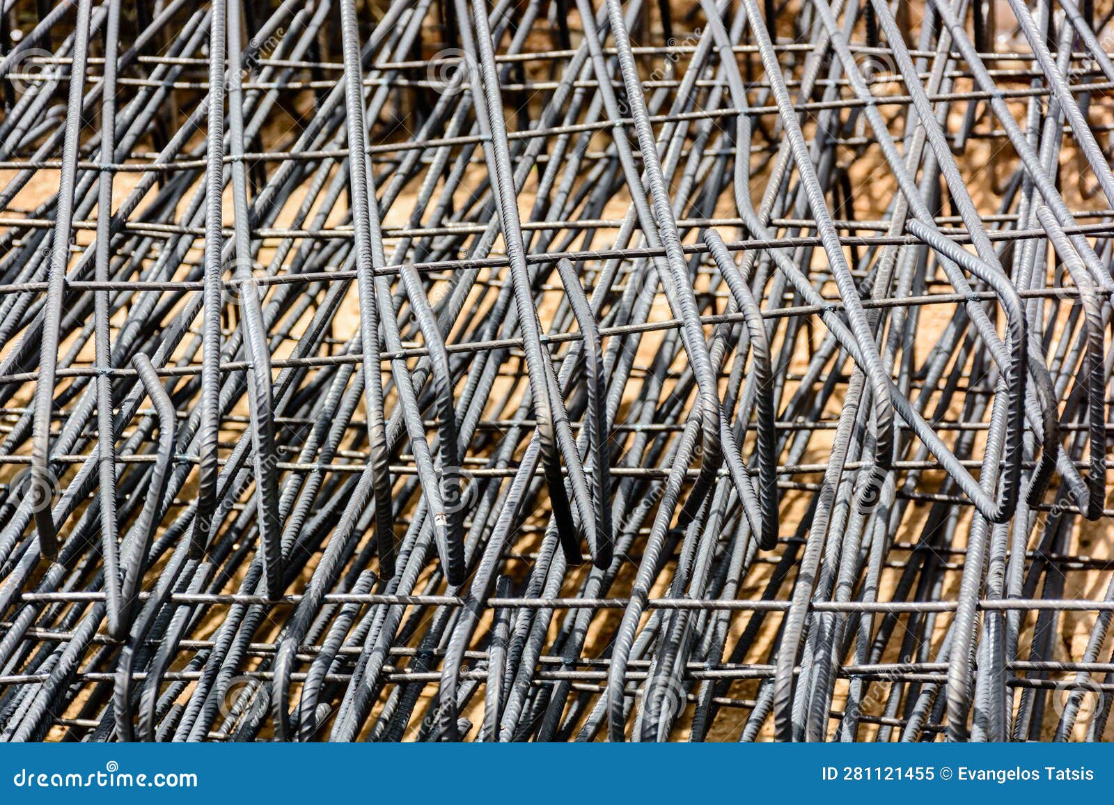 Metal Grids Used in a Construction Stock Image - Image of wire ...