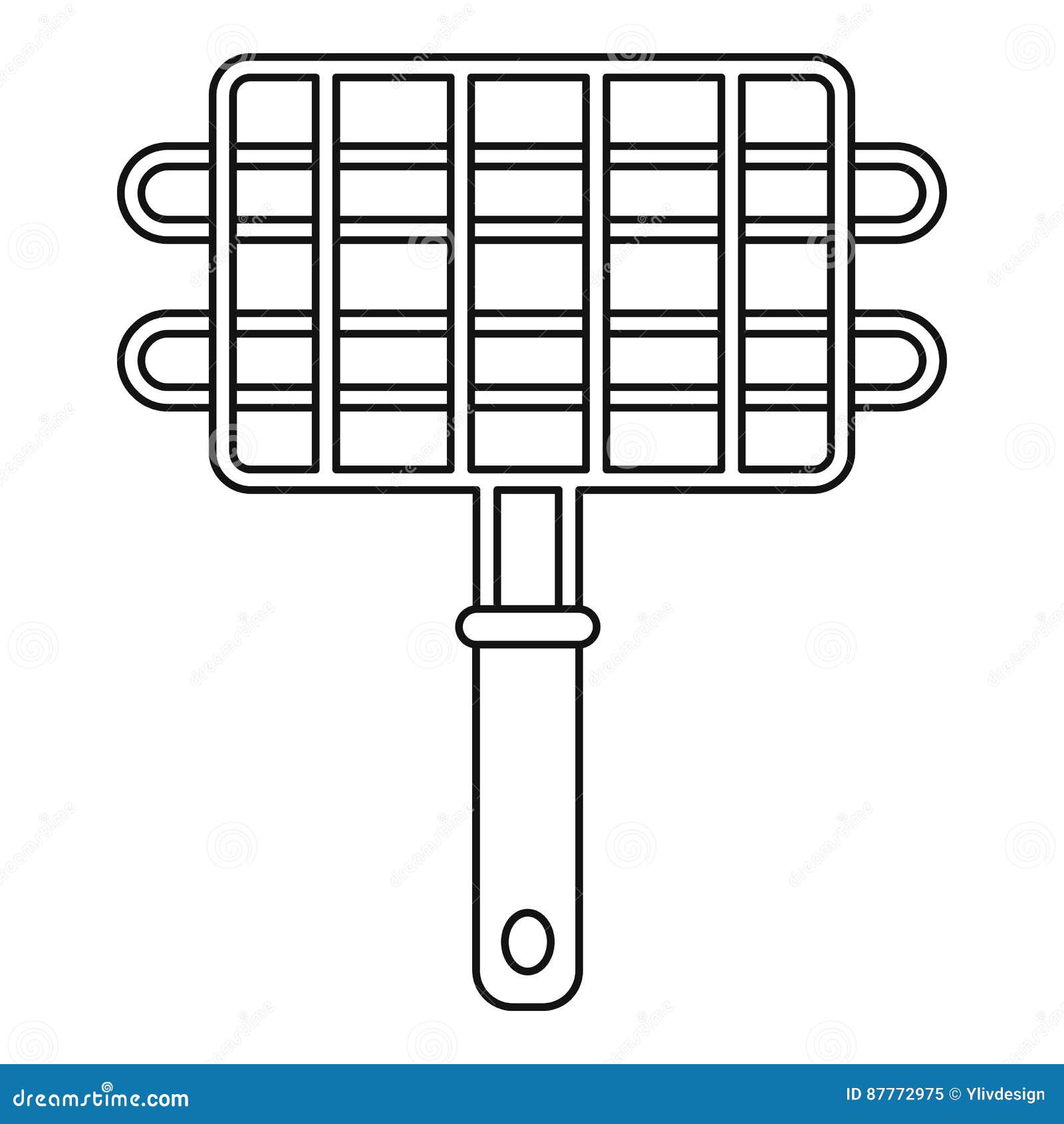 Metal Grill for Barbecue Icon, Outline Style Stock Vector ...