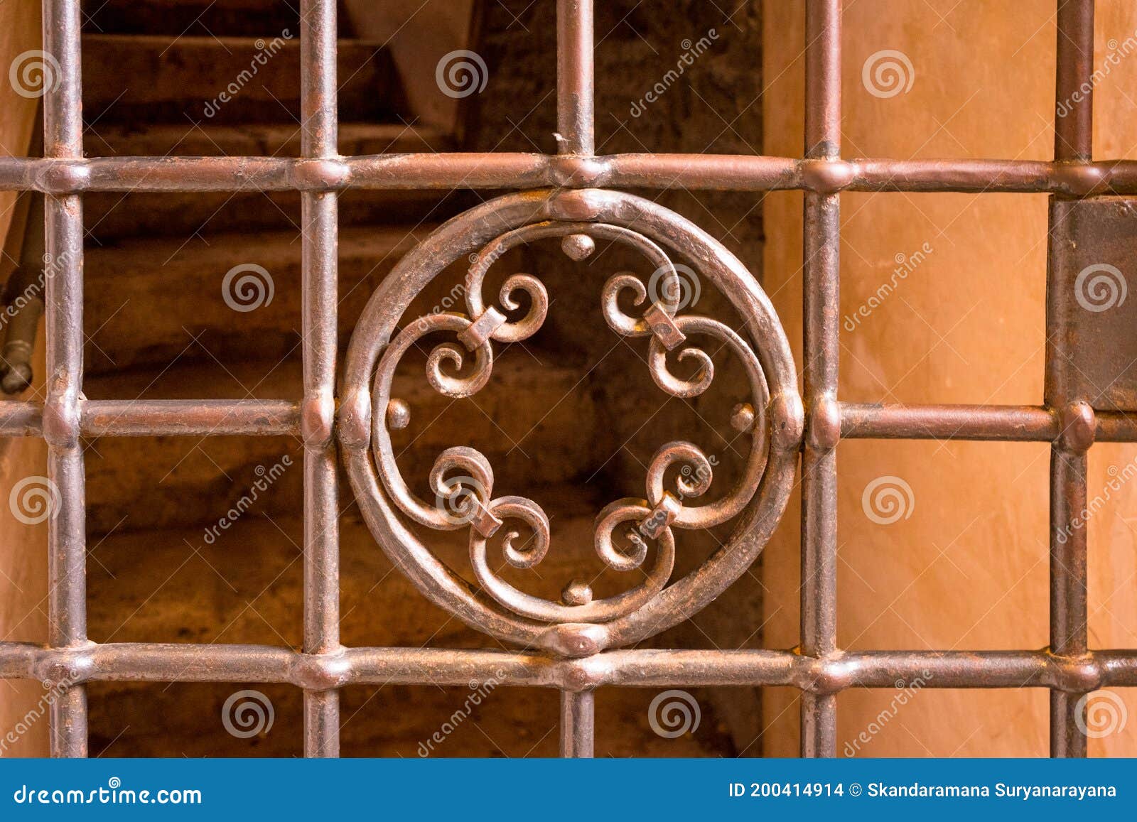 Metal Grill with Circular Pattern Stock Photo - Image of macro ...