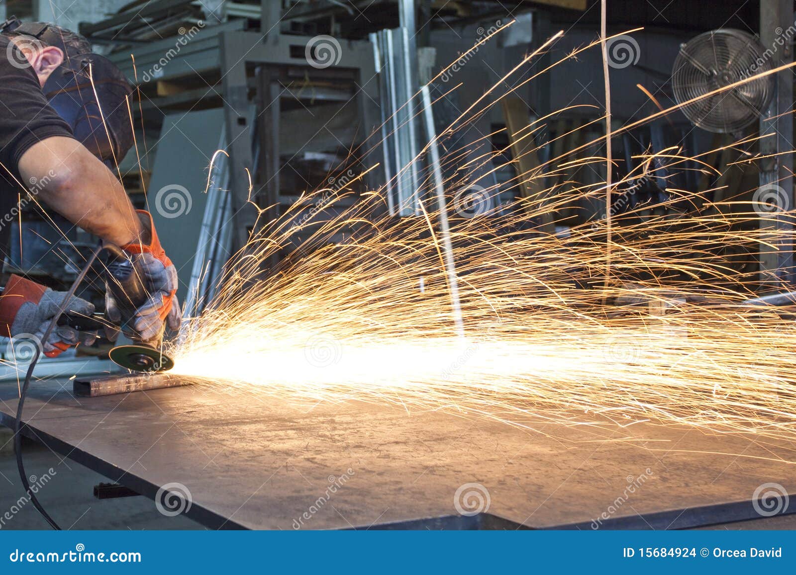 Metal grinding stock photo. Image of person, power, employment - 15684924