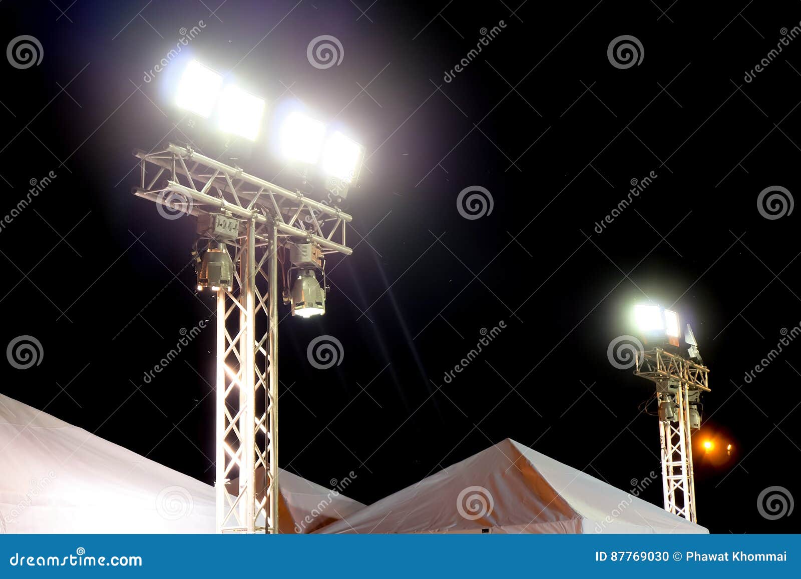 Metal Halide Lights on Poles Trust Stock Photo - Image of domestic ...