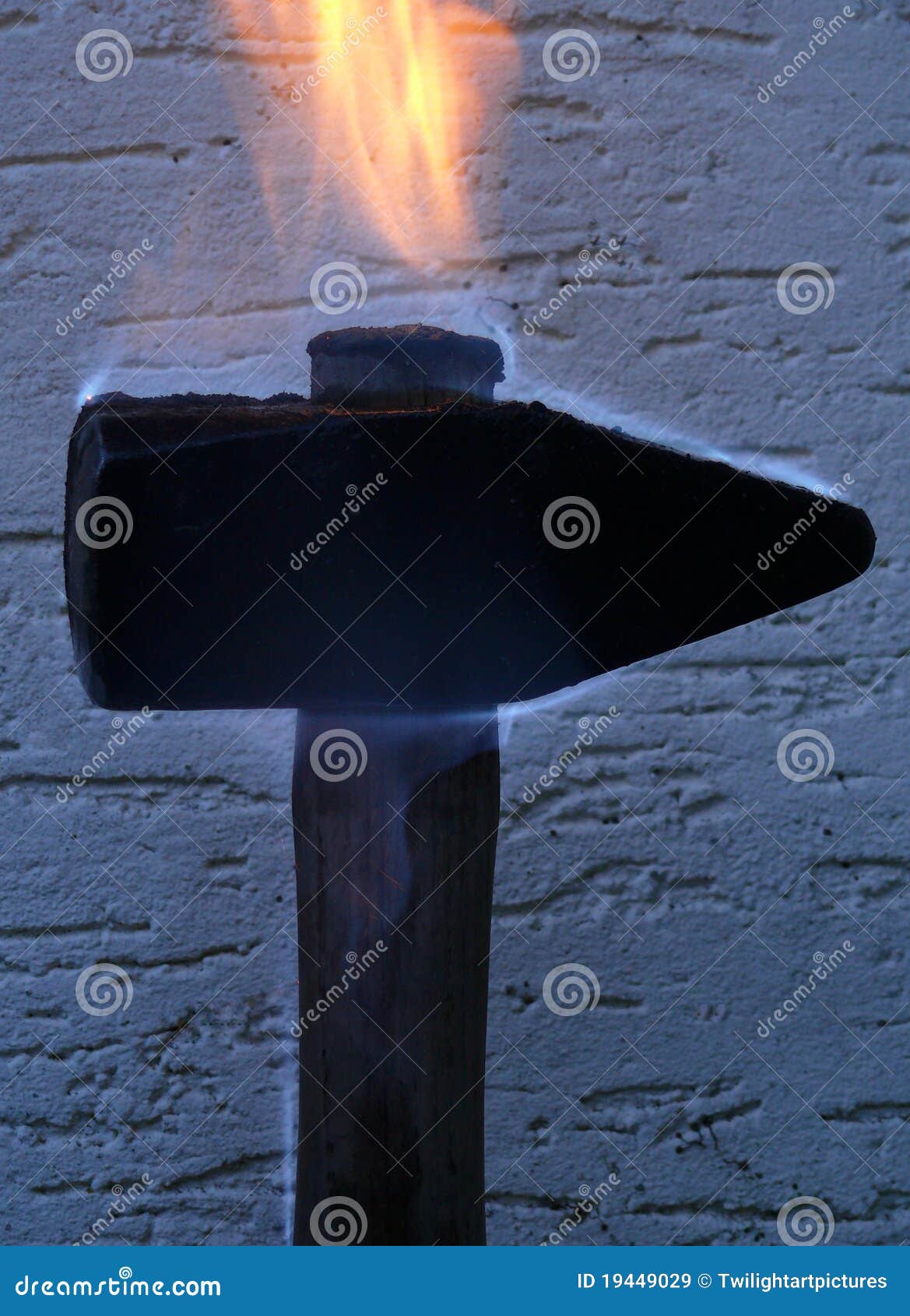 Metal hammer stock image. Image of close, large, flames - 19449029