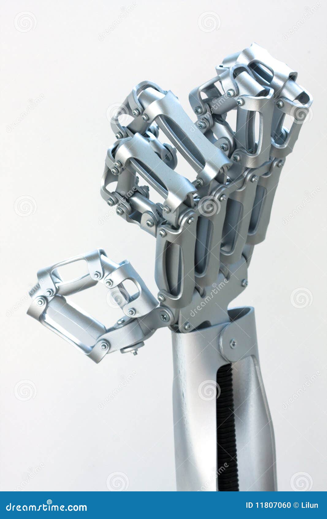 Metal hand stock photo. Image of evolution, helper, cyber - 11807060