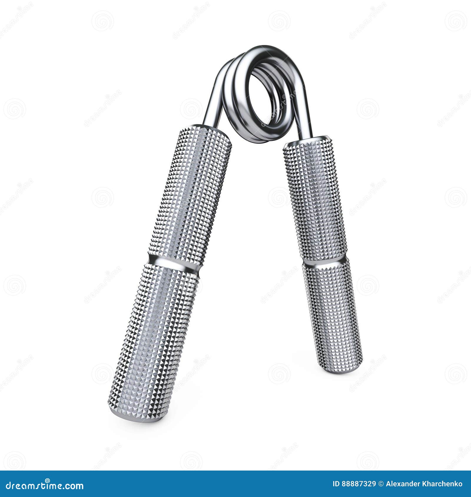 Metal Hand Grip Equipment for Exercise. 3d Rendering Stock Illustration ...