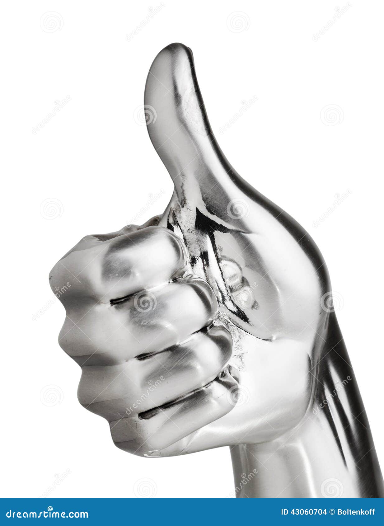Metal Hand Showing Thumbs Up Stock Photo - Image of success, metal ...