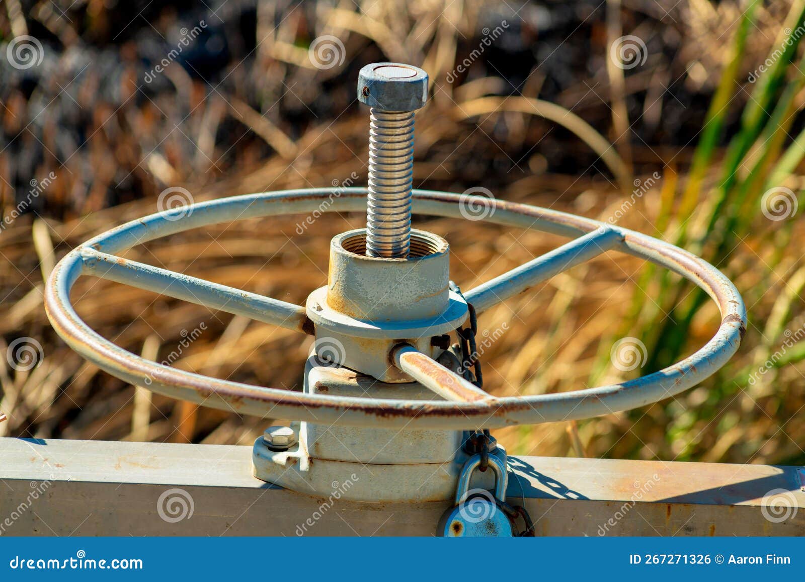 Metal Hand Wheele Used To Open and Shut Valves Inside of Pipe To Let ...