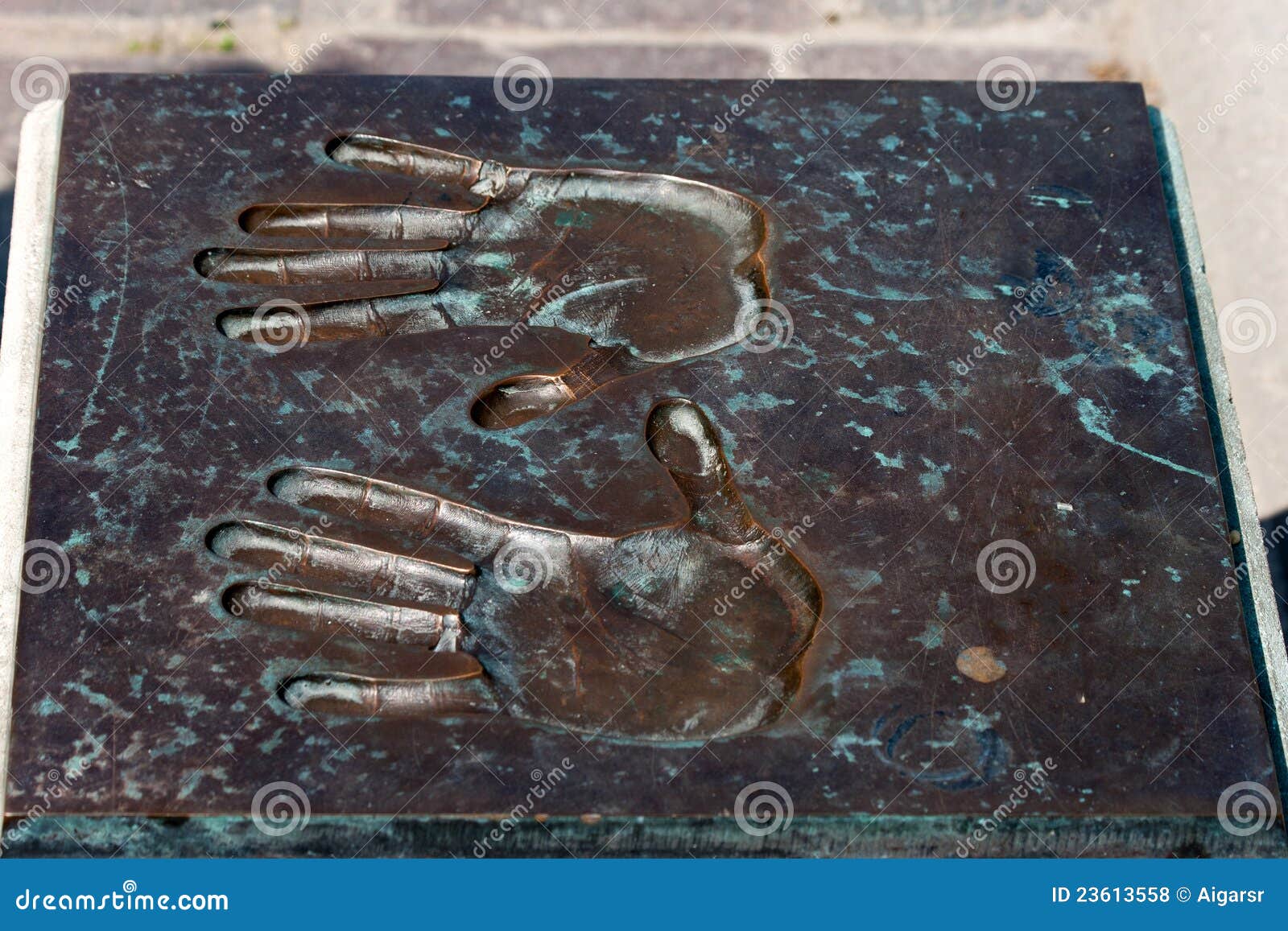 Metal handprint stock photo. Image of texture, monument - 23613558