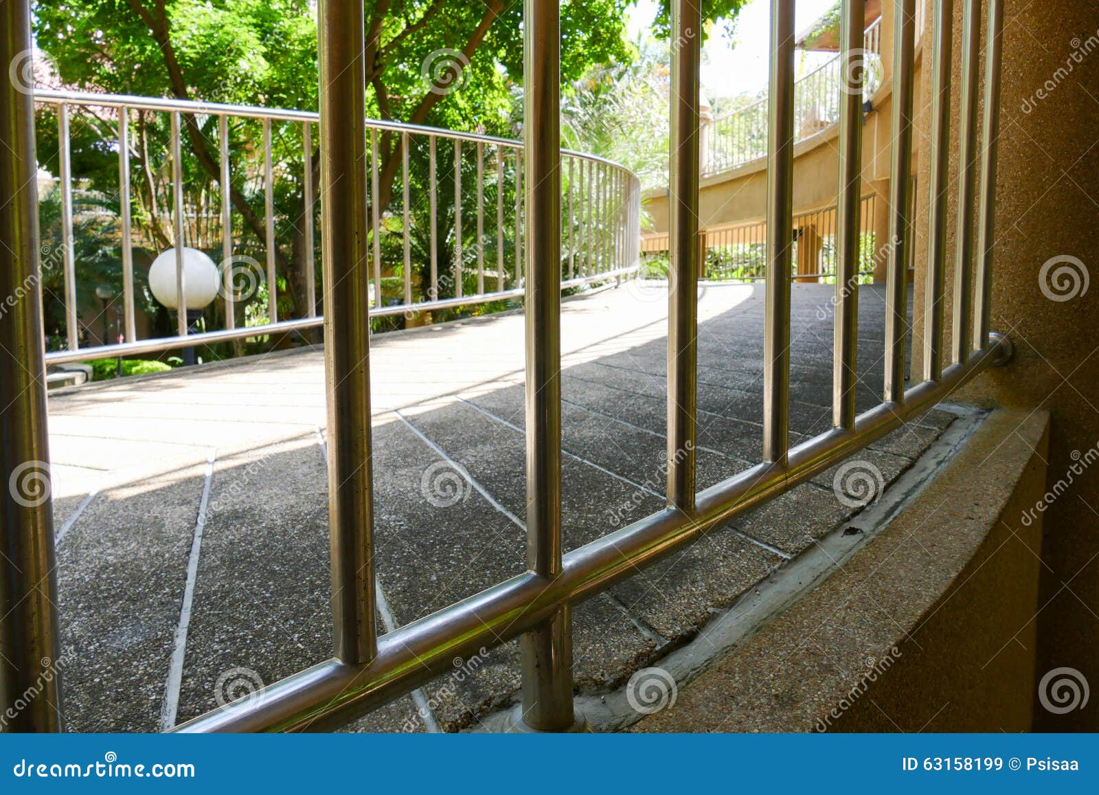 Metal Handrail Slope Pedestrian Walkway Stock Images - Download 4 ...
