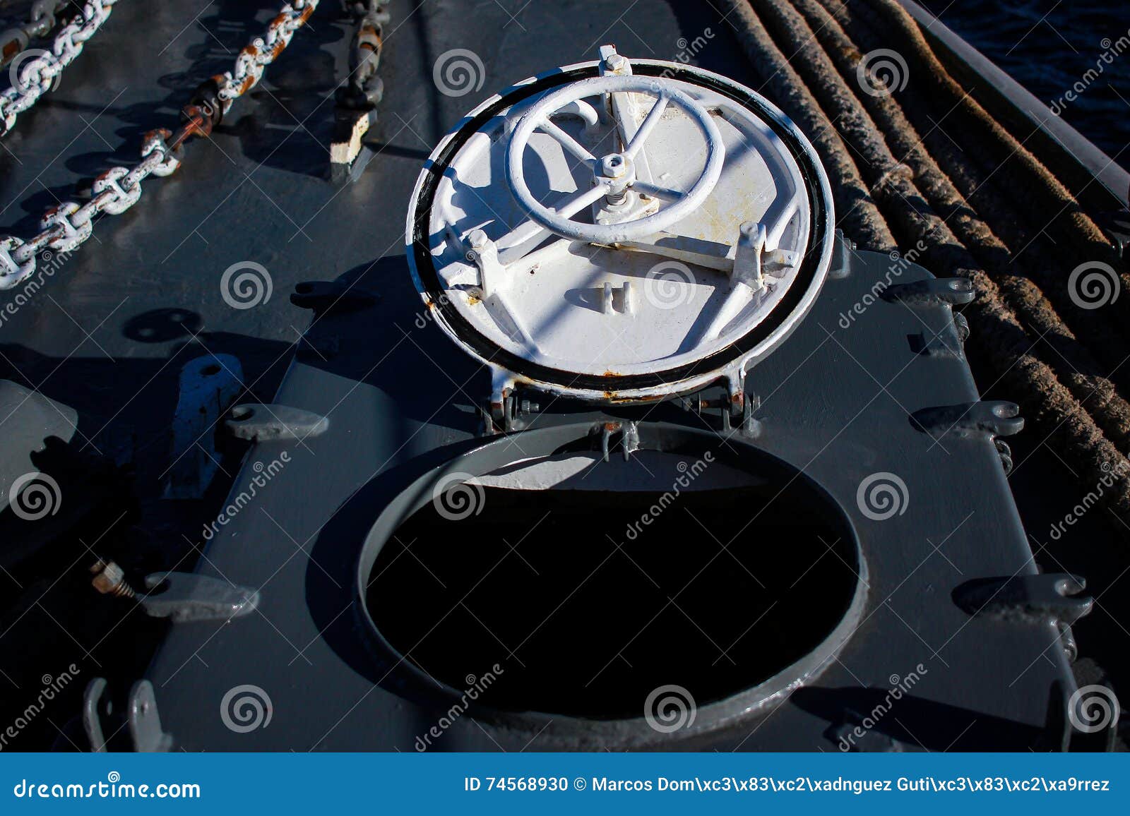 Metal hatch stock photo. Image of texture, deck, marine - 74568930
