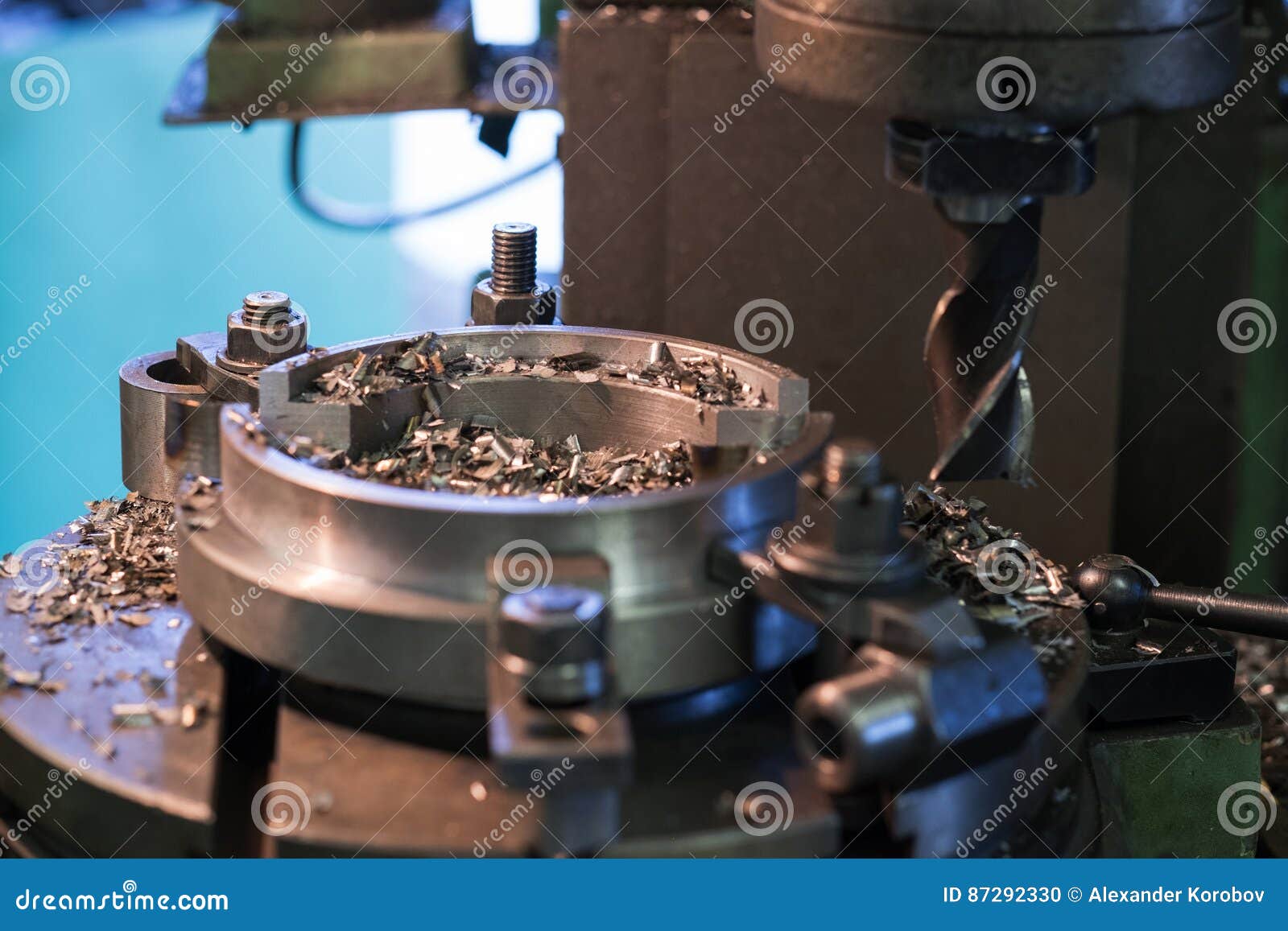 Metal Head of Machine on Factory Stock Photo - Image of process, cutter ...