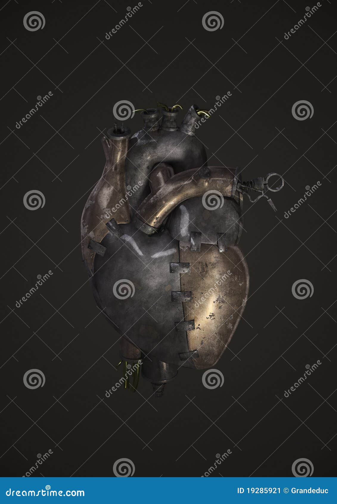 Metal Heart. Robot Human Anatomy. Artificial Organ. Cybernetics Future ...