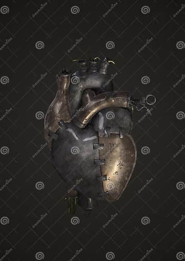 Metal heart stock illustration. Illustration of steam - 19285921