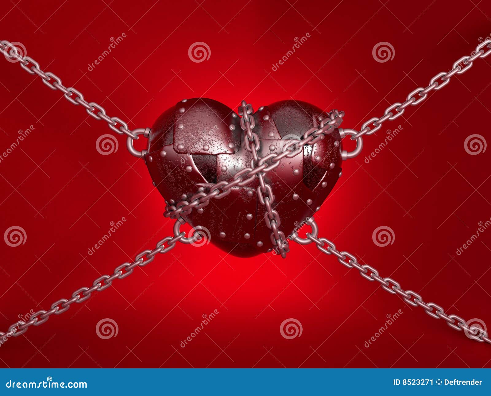 Metal Heart Stock Image - Image: 8523271