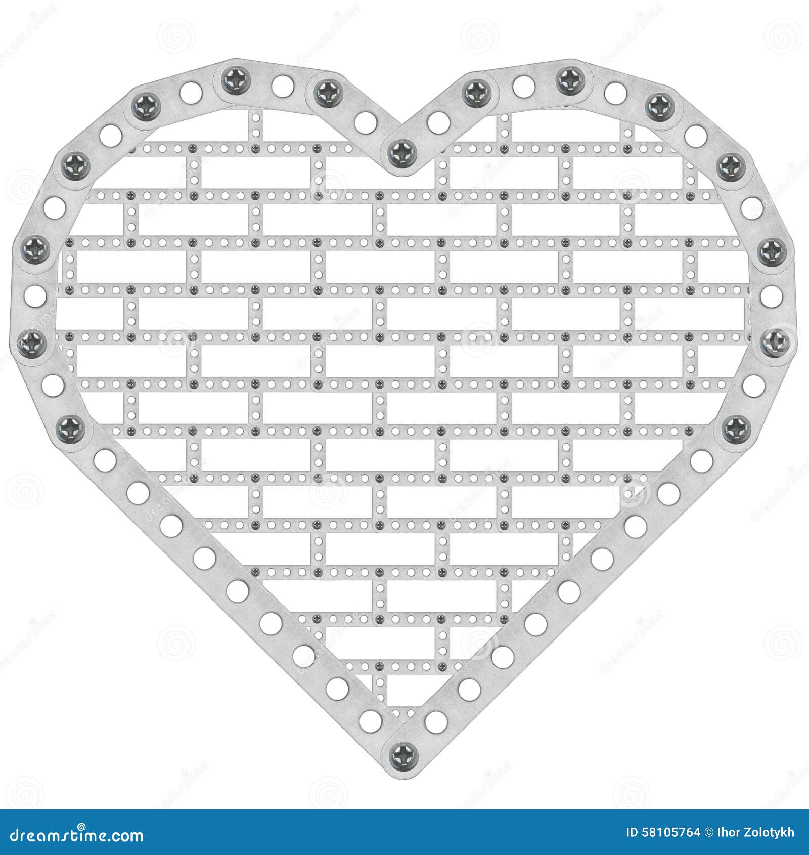 Metal heart stock illustration. Illustration of concepts - 58105764
