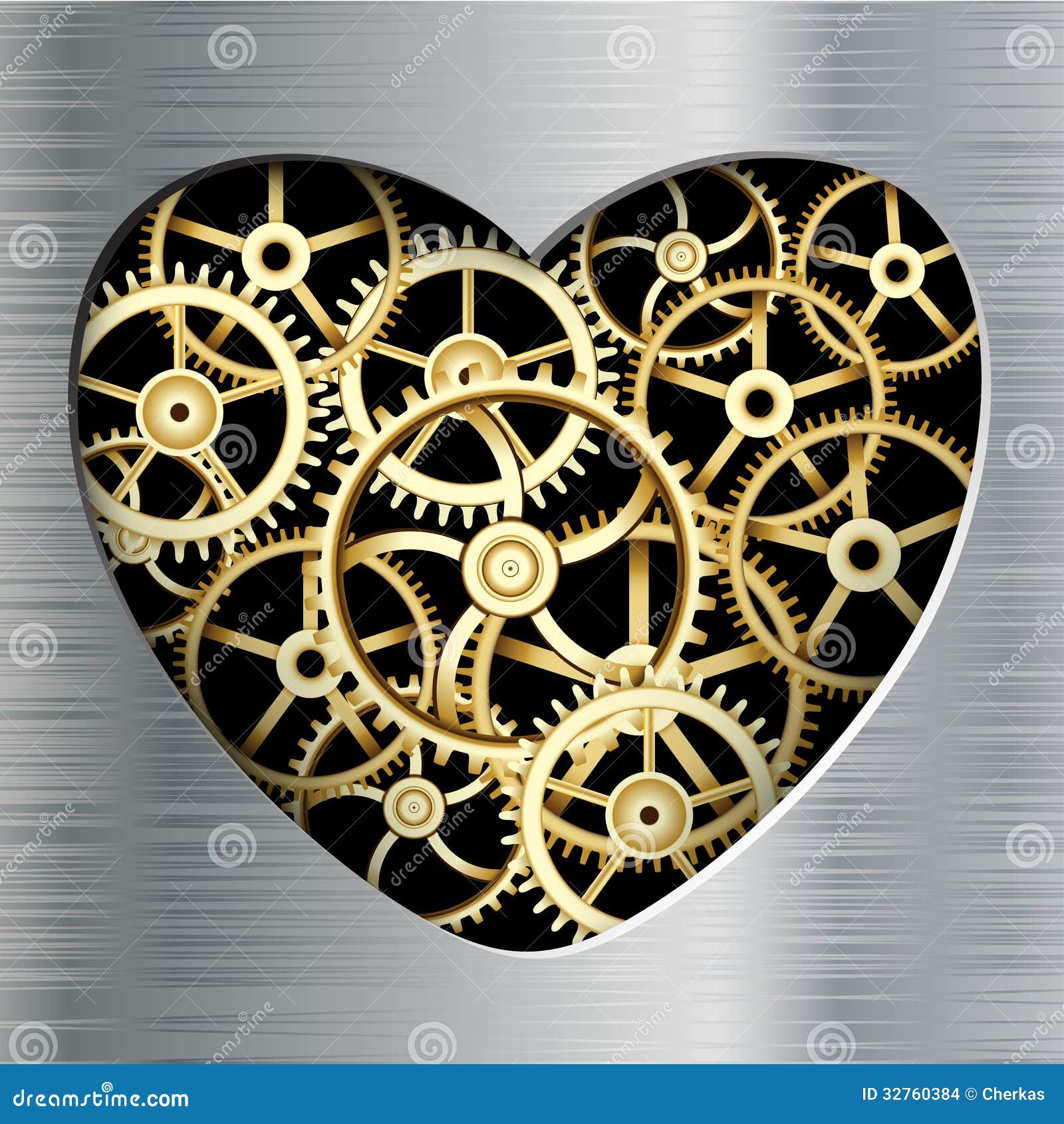 Metal heart stock vector. Illustration of icon, imagination - 32760384