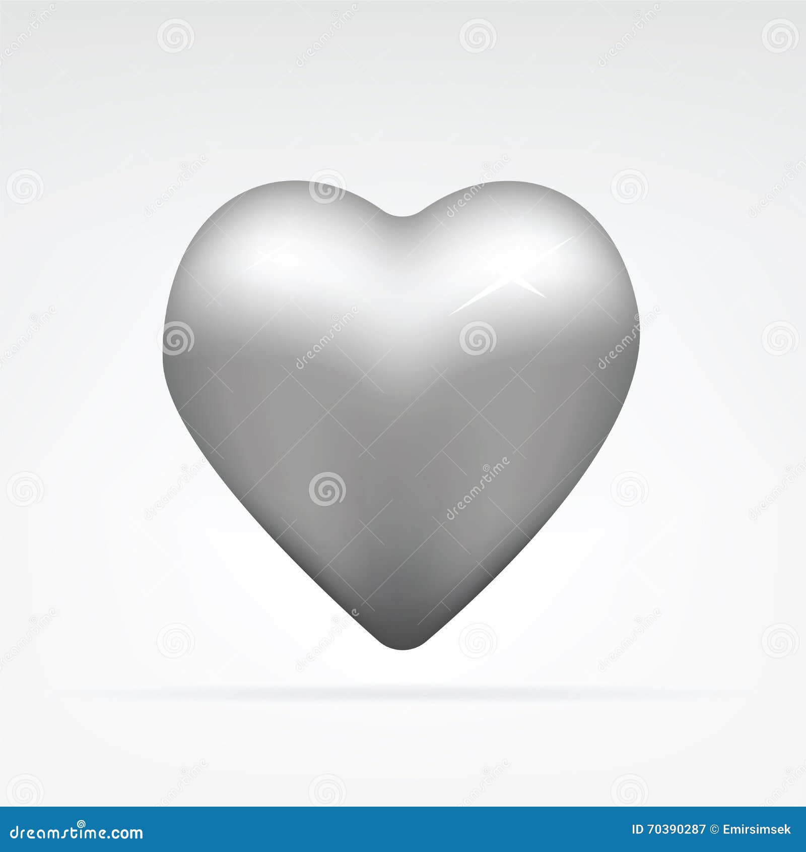Metal Heart stock vector. Illustration of platinum, love - 70390287