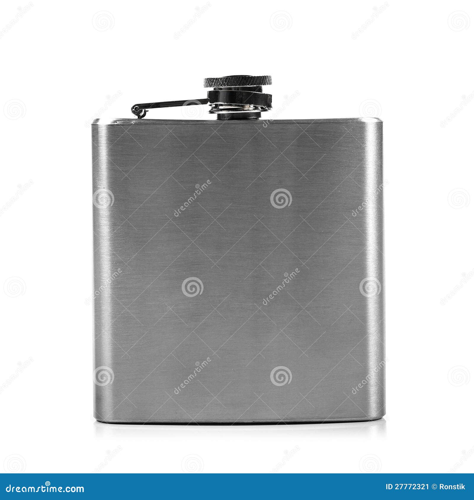 Metal Hip Flask Isolated on White Stock Image - Image of alcohol ...