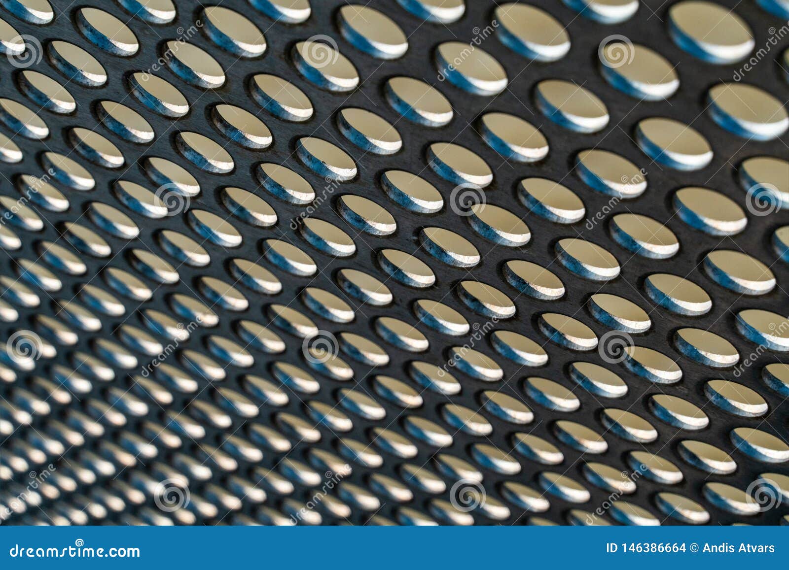 Metal Hole Mesh Pattern with with Shallow Depth of Focus Background ...