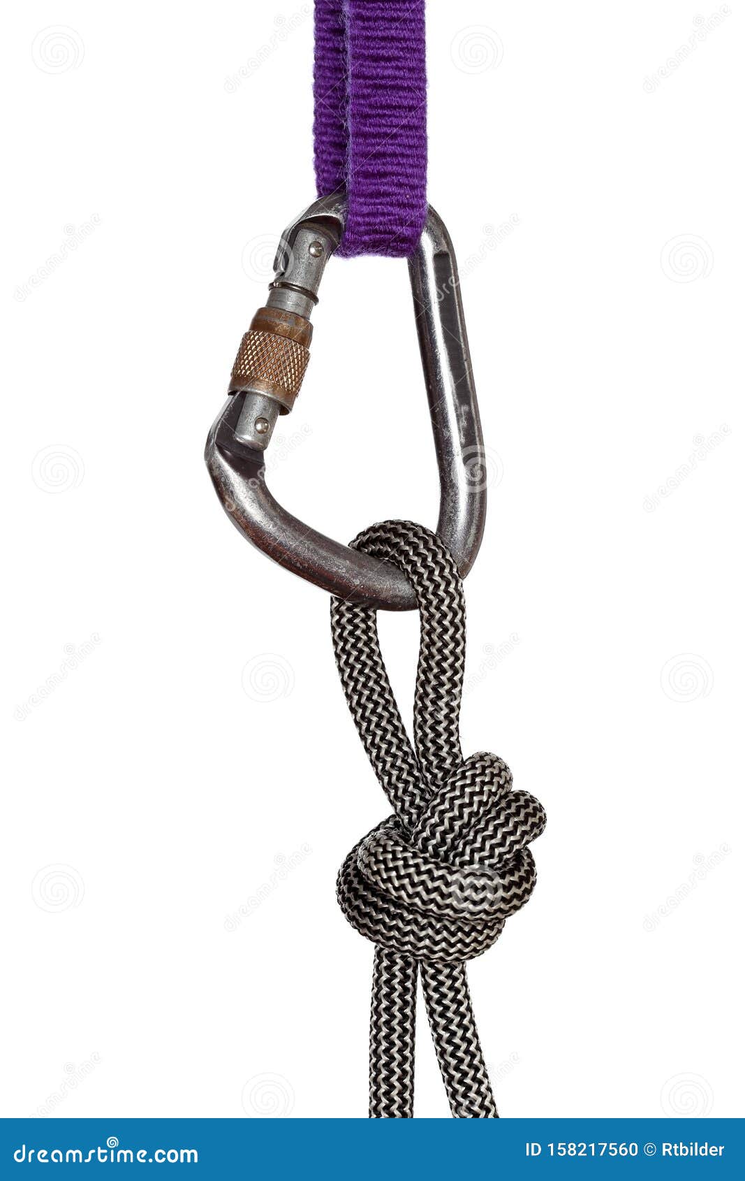Metal hook and rope stock photo. Image of knot, rope - 158217560