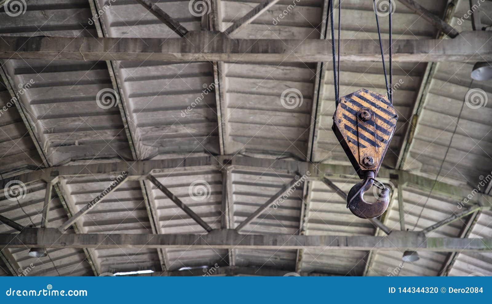 Metal Hook on Ropes, Tool for Lifting Heavy Loads, Industry Stock Photo ...