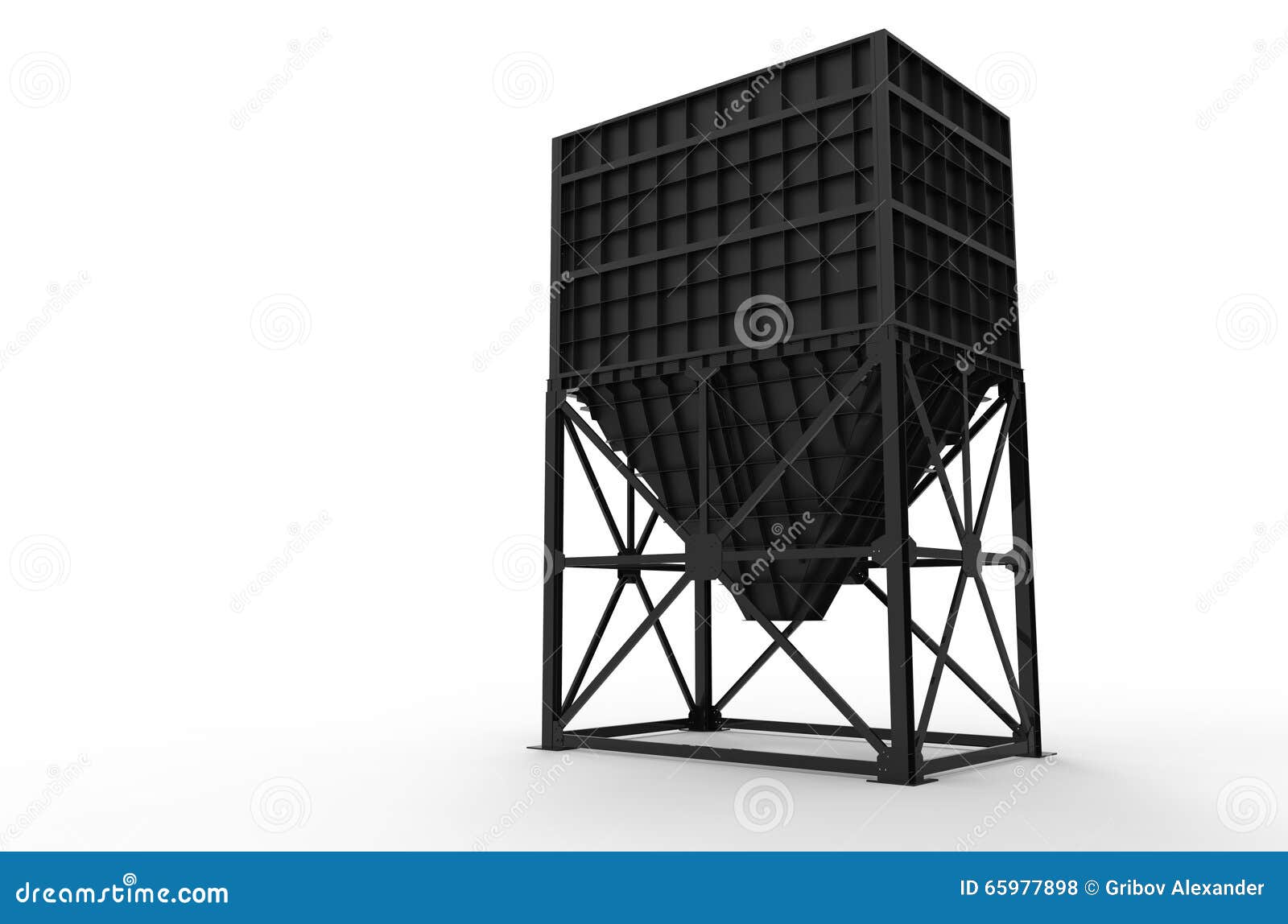 Metal Hopper for Storage of Materials Stock Illustration - Illustration ...