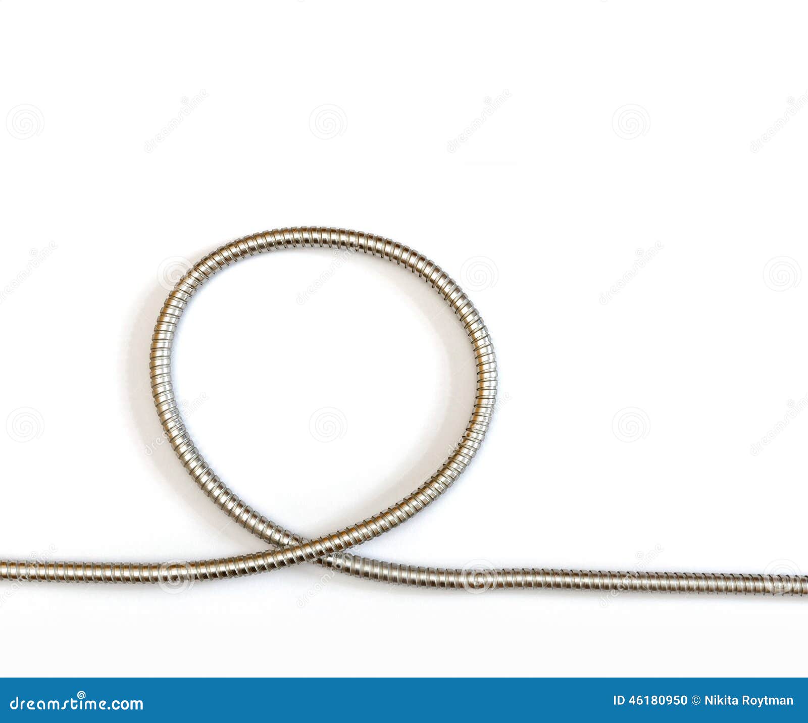 Metal hose loop stock photo. Image of bathroom, isolated - 46180950