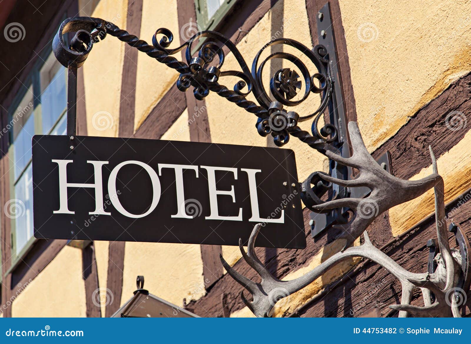 Metal hotel sign stock photo. Image of fashioned, decoration - 44753482