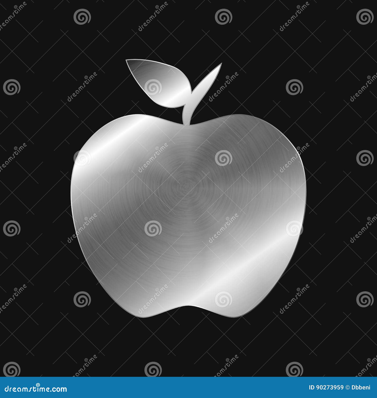 Metal icon - apple stock vector. Illustration of pattern - 90273959