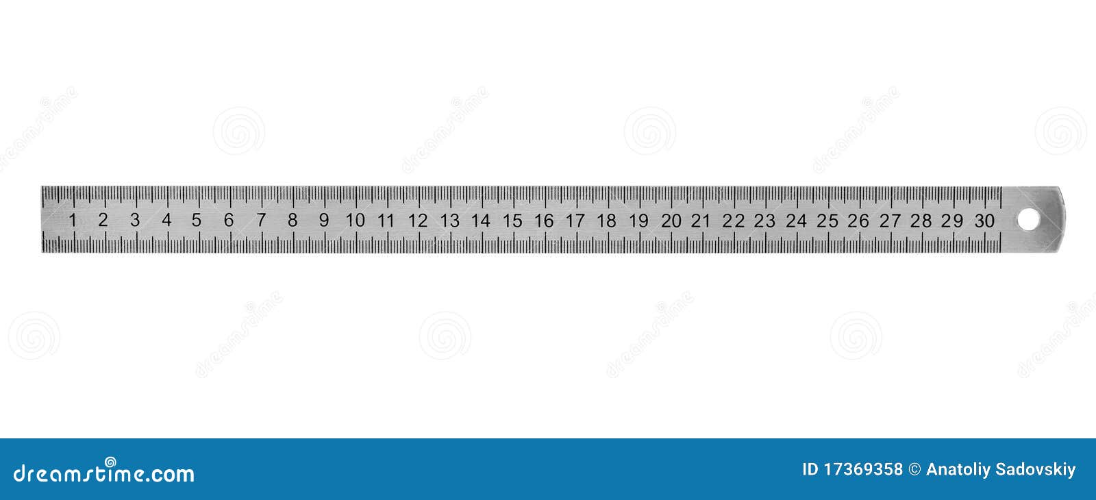 Metal il righello 30cm fotografia stock. Immagine di millimetro - 17369358