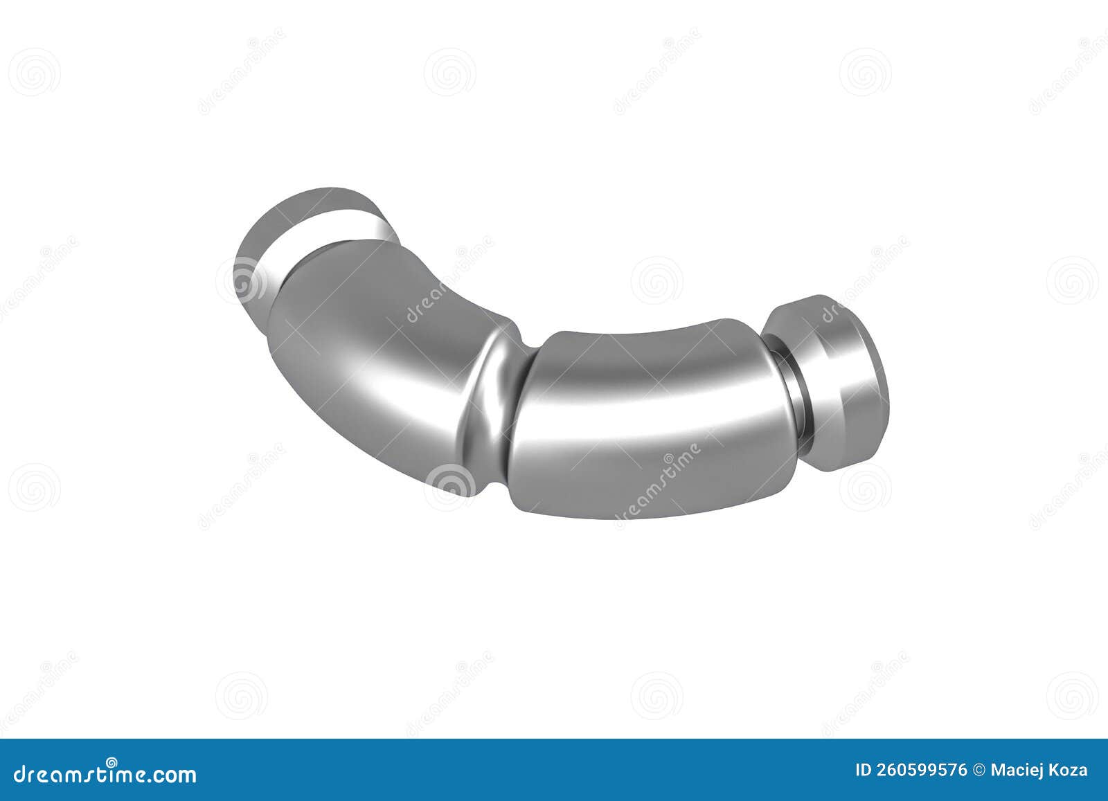 Metal Industrial Pipe Corner Isolated on White Background - 3d Stock ...