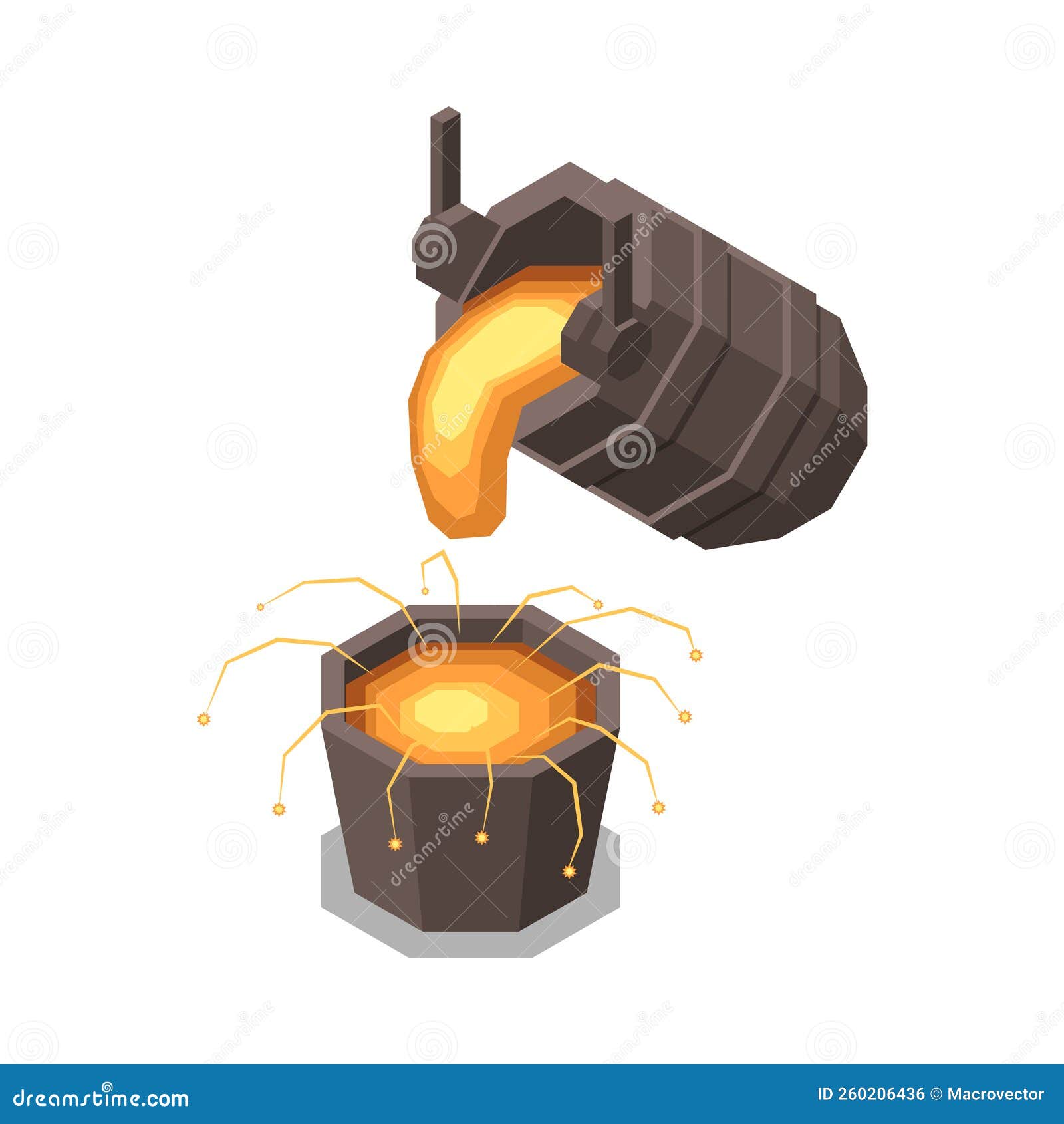 Metal Industry Icon stock illustration. Illustration of cast - 260206436