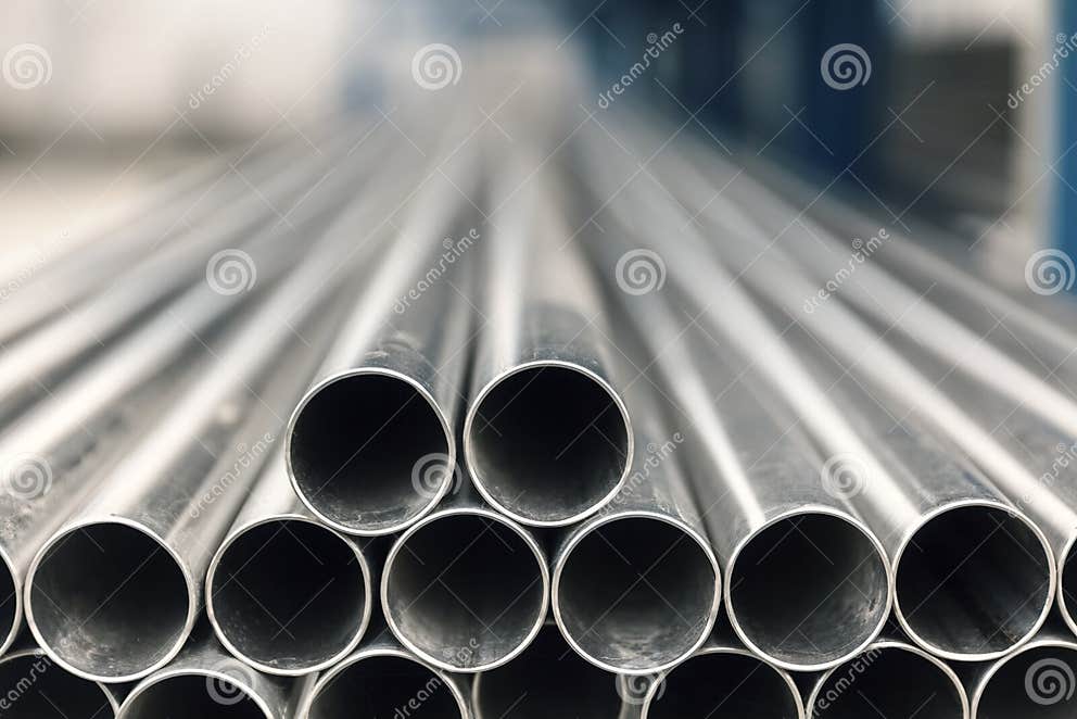Metal inox pipe on stack stock image. Image of stainless - 103673211