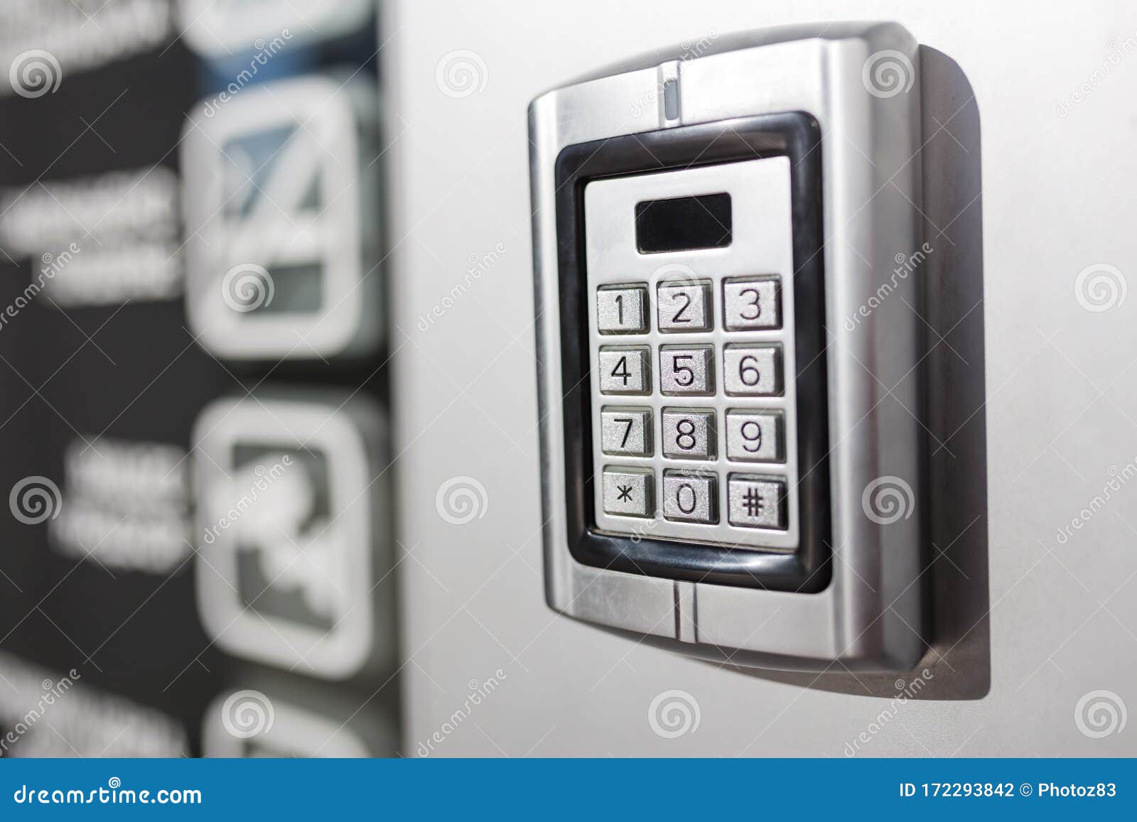 Metal Intercom Electronic Access Control Door Box with Numeric Keypad Stock Photo - Image of ...