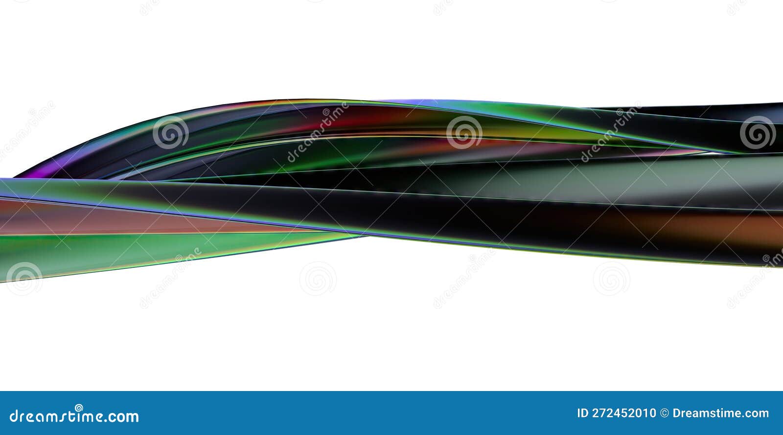 Metal Iridescent Twisted Metal Curve Swell R Isolated Abstract Dramatic ...