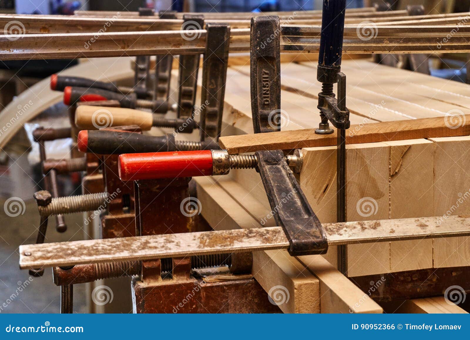 Metal joinery clamp stock photo. Image of carpenter, solid - 90952366