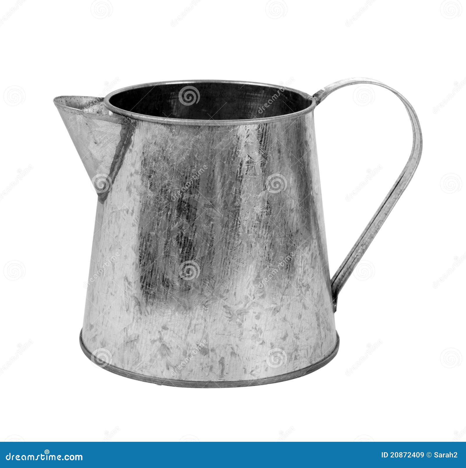 Metal Jug - Isolated on White Stock Image - Image of retro, object ...