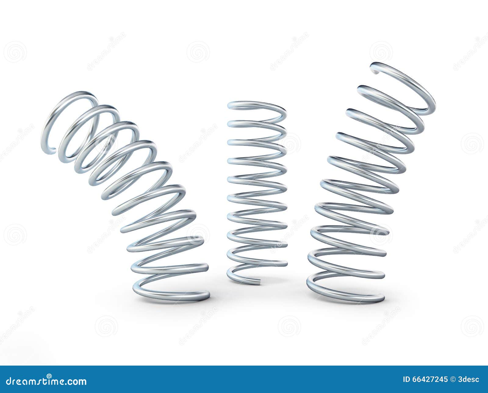 Metal Jumping Spring 3d on White Background Stock Illustration ...