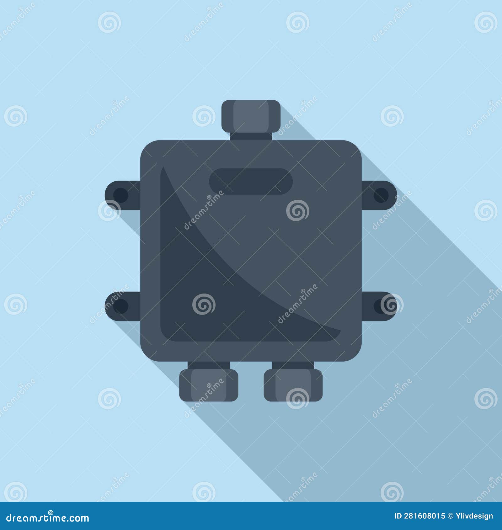 Electric Junction Box Icon. Junction Box Sign. Instrument Junction Box ...