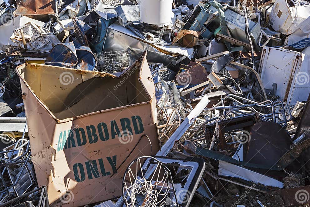 Scrap Metal Junk Pile Dump Recycle Dumpster Stock Image - Image of rust ...