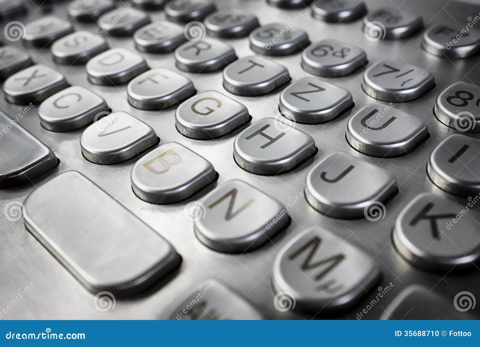 Metal keyboard stock photo. Image of gray, equipment - 35688710