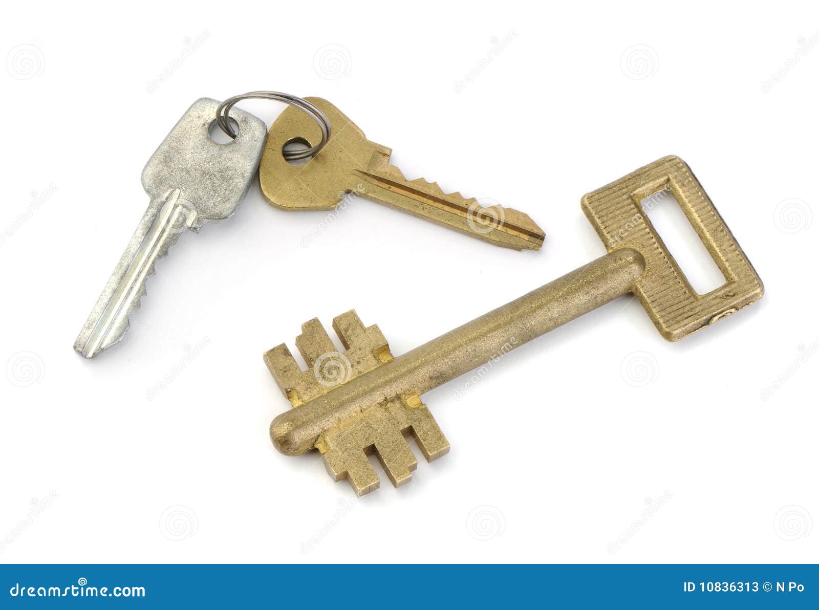 Metal Keys on White Background Stock Image - Image of door, isolated ...