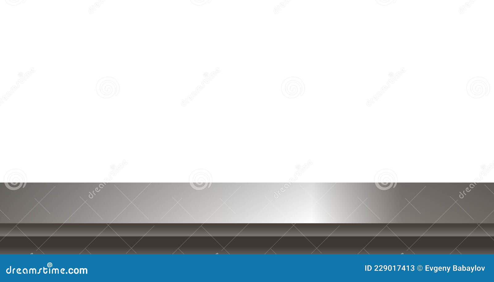 Metal Kitchen Countertop, Iron Texture, Large Table on a White ...