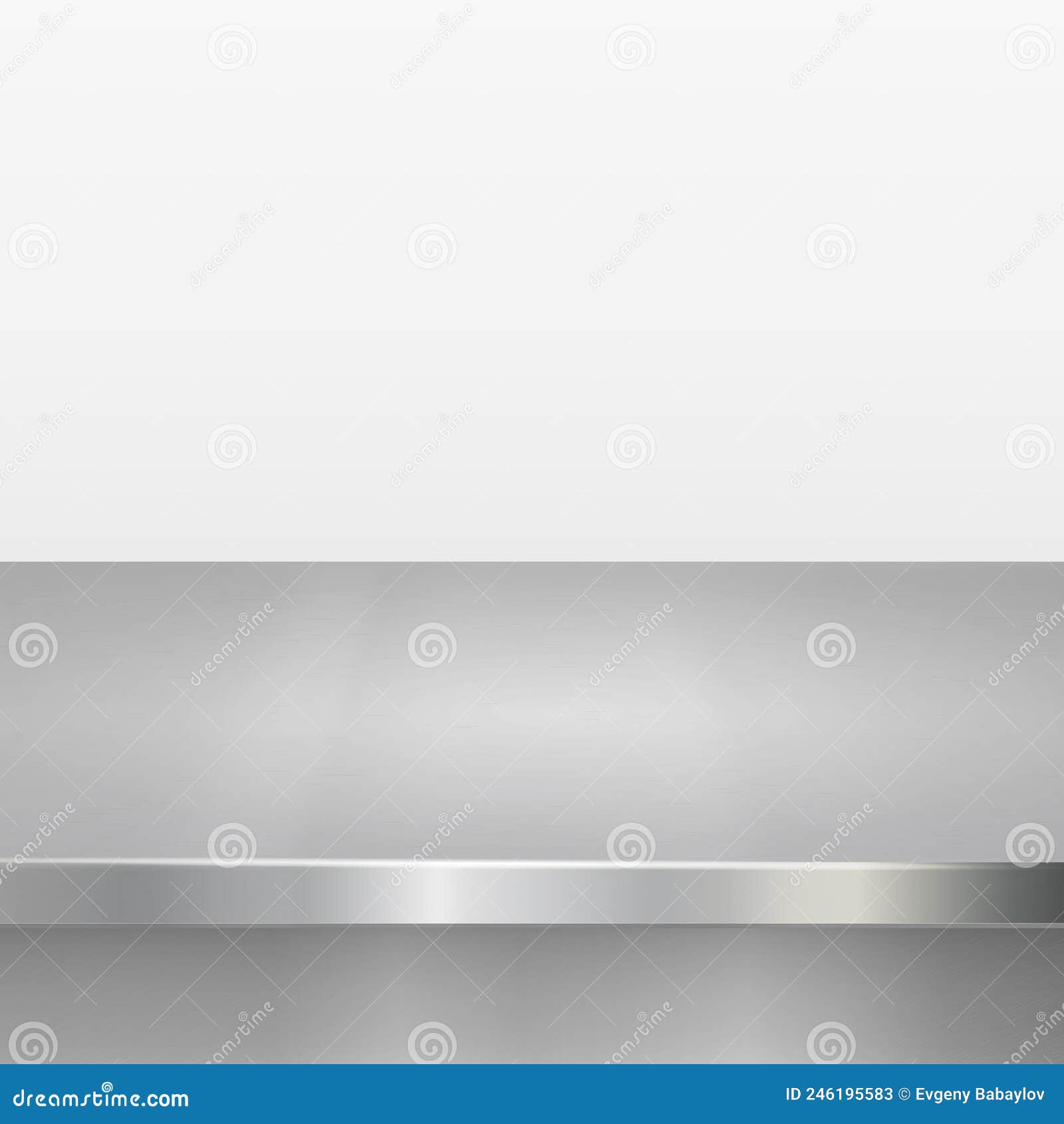 Metal Kitchen Countertop, Iron Texture, Large Table on a White ...