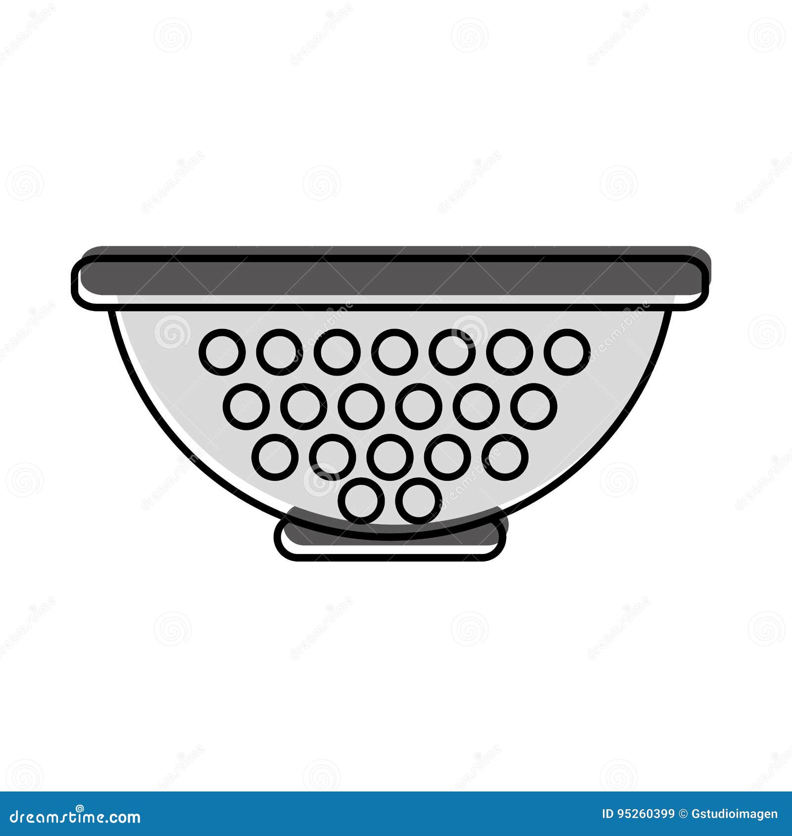 Metal Kitchen Strainer Icon Stock Vector - Illustration of isolated ...