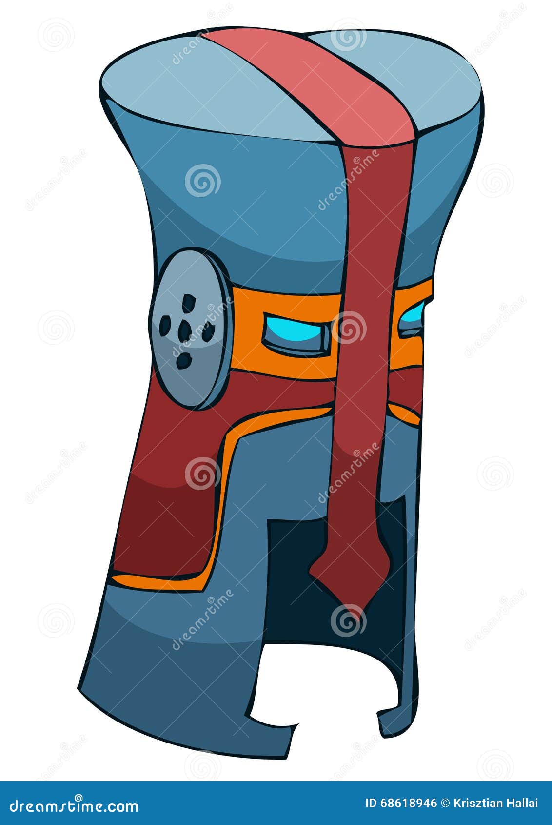 Metal Knight Helmet. stock vector. Illustration of history - 68618946